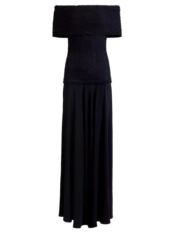 Silvia Tcherassi Off-the-shoulder Maxi Dress - Blue