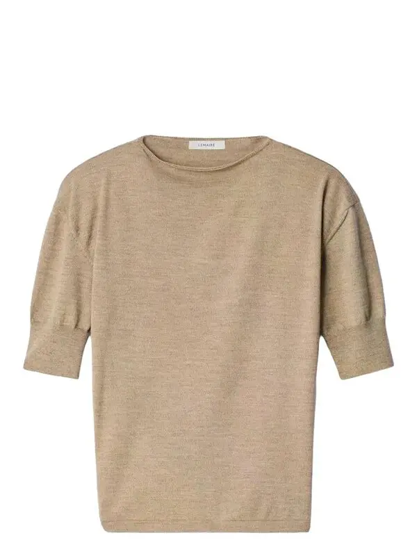 LEMAIRE Short-sleeve Fine Merino Wool Sweater - Neutrals