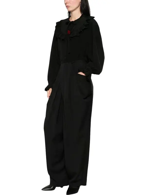 Chloé Ruffled Detail Blouse - Black