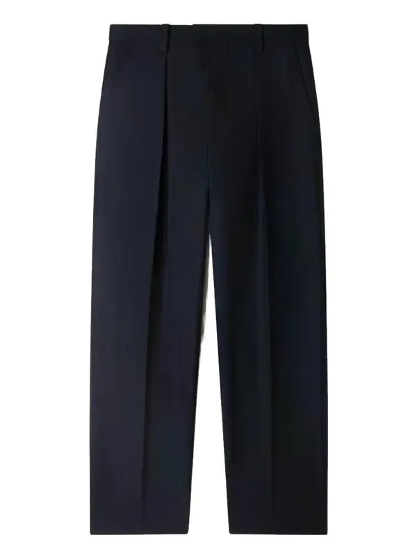 Sandro Pleated Wide-leg Trousers - Blue