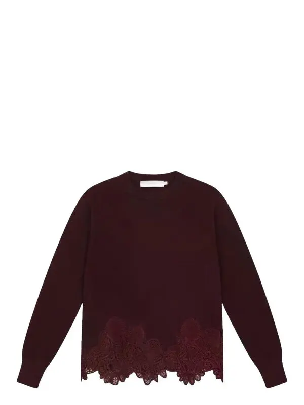 Zimmermann Valiant Lace-trimmed Sweater - Red