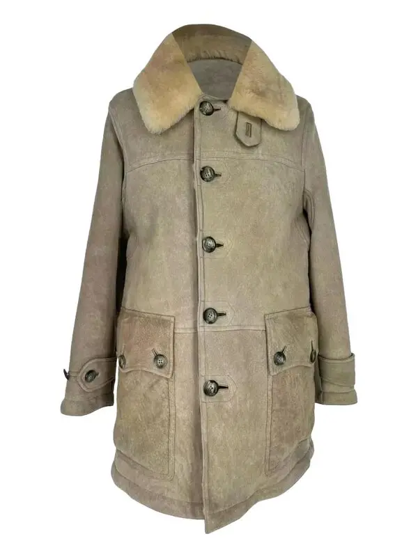 TOM FORD Shearling Button-down Coat - Neutrals