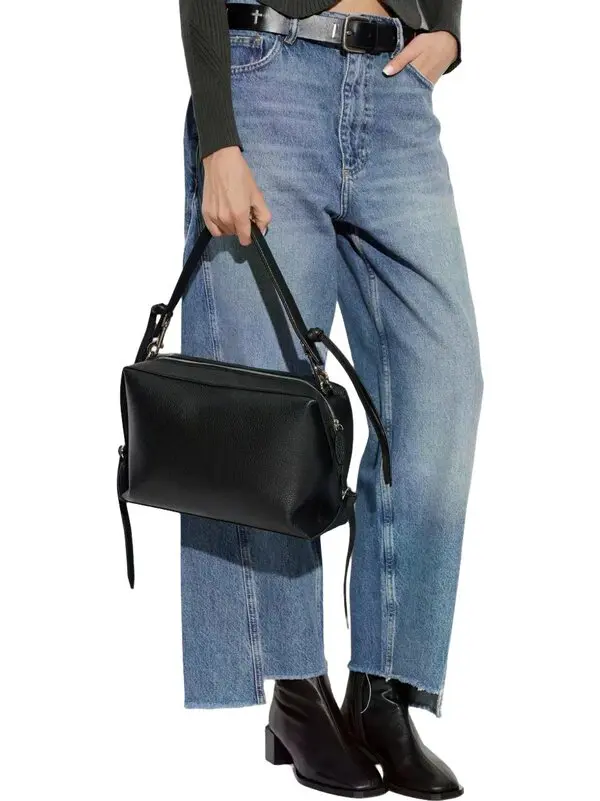 Yuzefi Bento Leather Shoulder Bag - Black