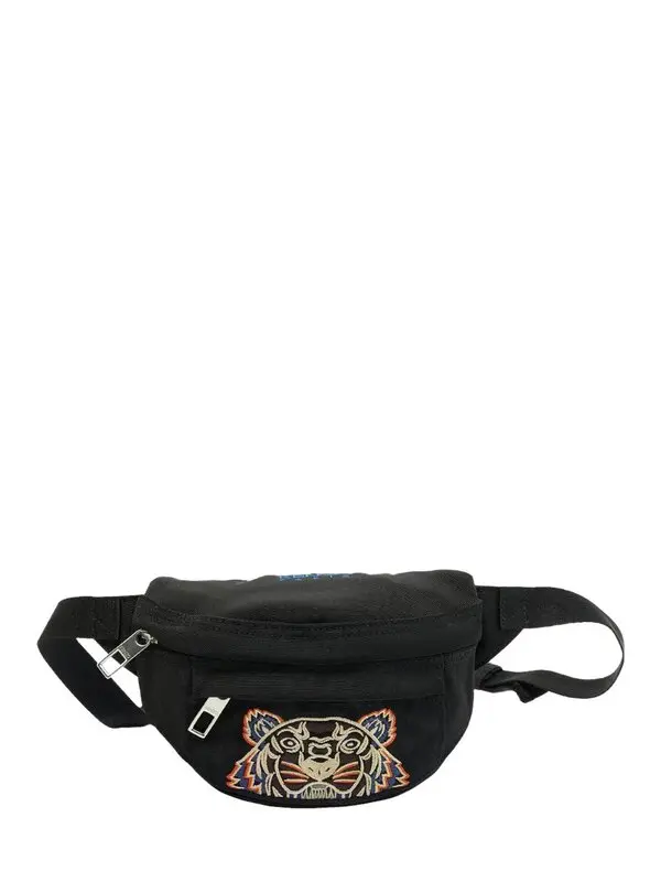 Kenzo Kampus Belt Bag With Embroidered Tiger Logo - Black