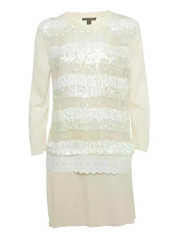 LOUIS VUITTON Embellished Crew Neck Sweater - Neutrals