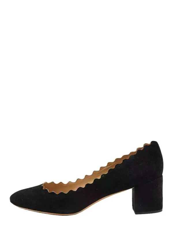 Chloé Laurena Scalloped Pumps - Black