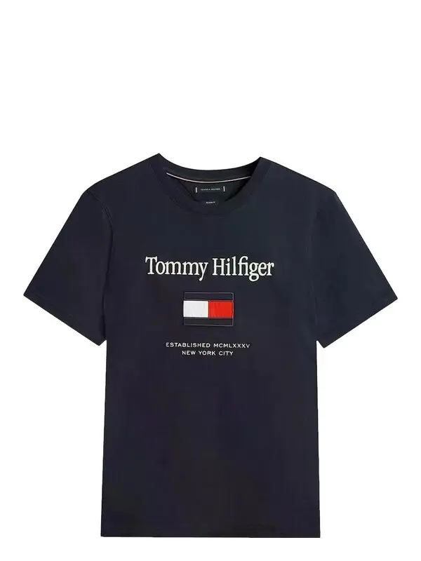 Tommy Hilfiger Logo-embroidered T-shirt - Blue