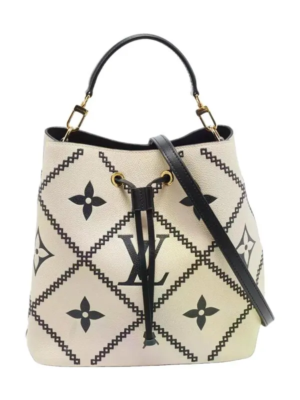 LOUIS VUITTON Monogram Empreinte Broderies Bucket Bag - Neutrals