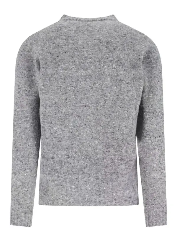 DRUMOHR Marl Knit Crew Neck Sweater - Grey