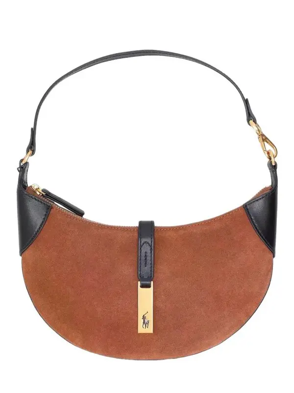 Polo Ralph Lauren Mini Polo Id Suede Shoulder Bag - Brown
