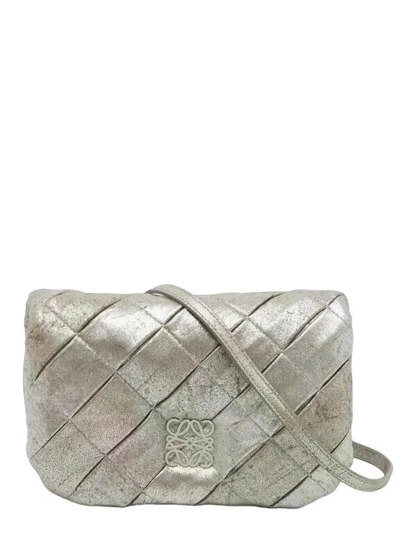 Loewe Goya Quilted Shoulder Bag - Silver