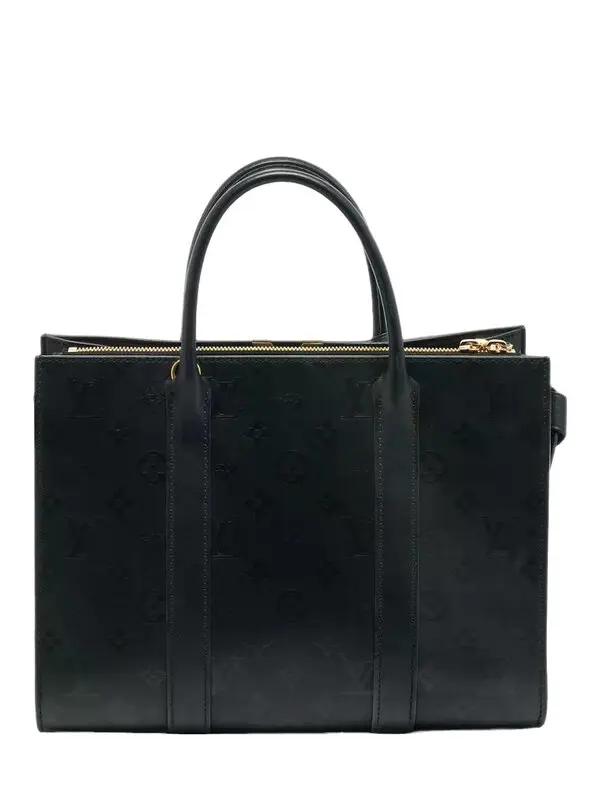 LOUIS VUITTON Very Monogram Plume Tote Bag - Black