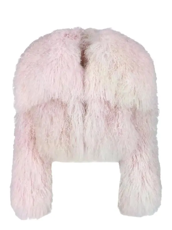 Attico Oversized Shearling Jacket - Pink