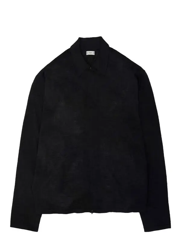 YOKE Zip-up Cardigan - Black
