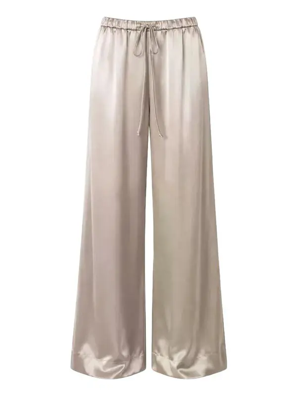 Liviana Conti Satin Finish Palazzo Pants - Neutrals