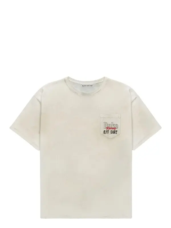 DUKE + DEXTER Dr4 Eat Dirt Smoke" Pocket T-shirt - White