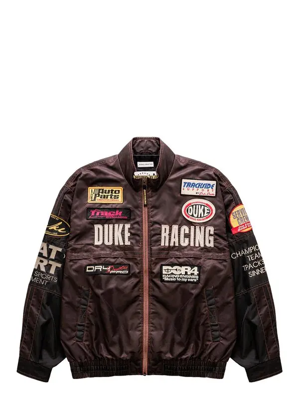 DUKE + DEXTER Dr4 Trackside Vintage Bomber Jacket - Mauve