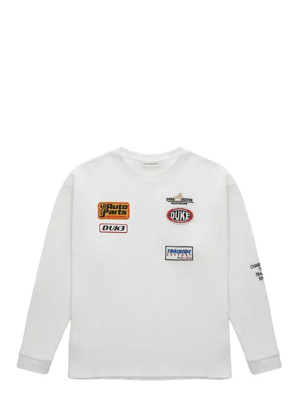DUKE + DEXTER Dr4 Track Waffle Top - White