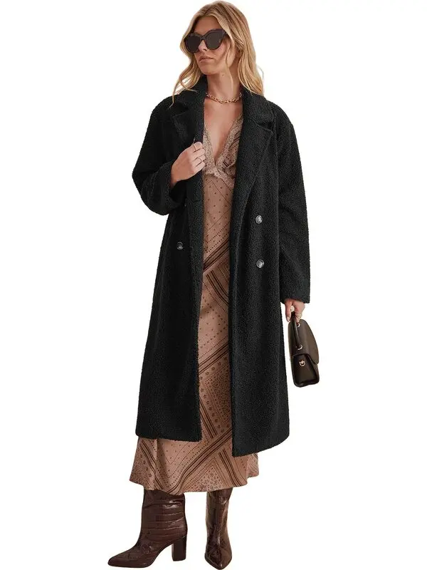 Splendid Sivan Boucle Coat - Black