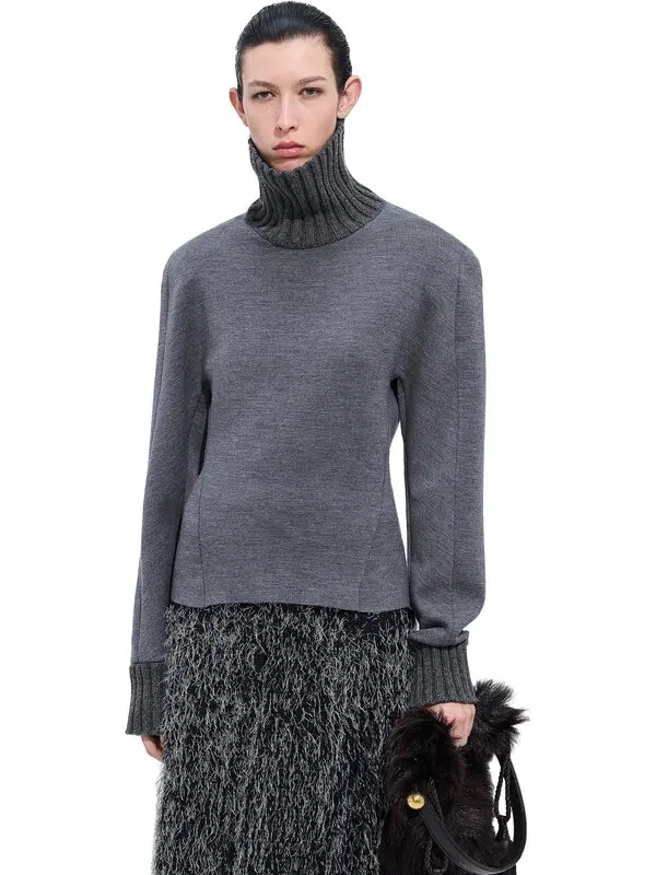 Bottega Veneta Double Wool Sweater - Thunder