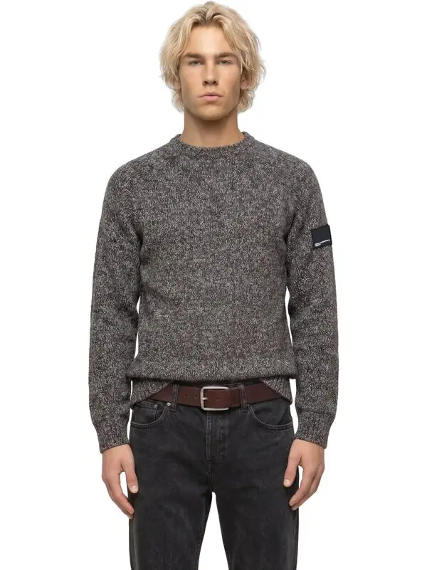 Karl Lagerfeld Wool-blend Mélange Sweater - Iron