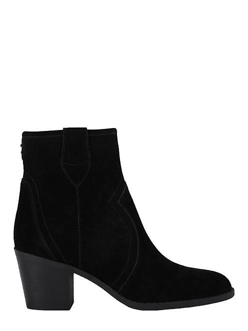 Carvela Salvetti Suede Block Heel Ankle Boots - Black