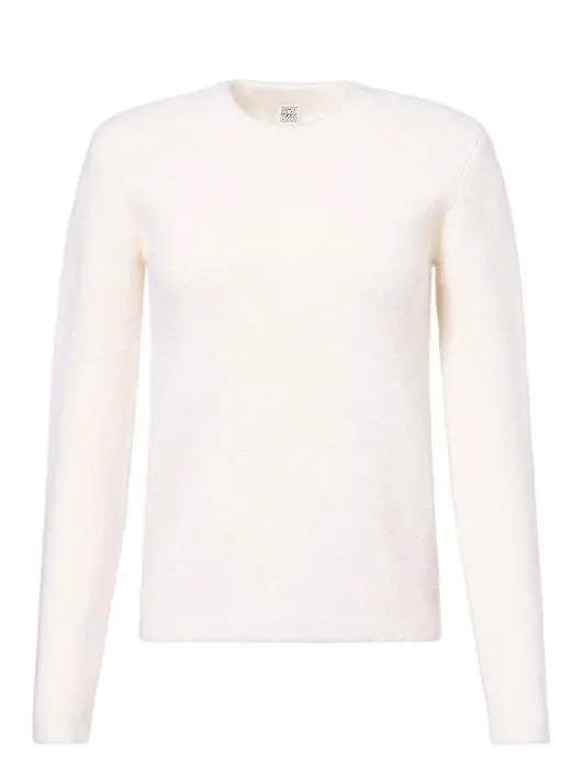 TOTEME Padded Shoulder Cashmere Jumper - Ecru