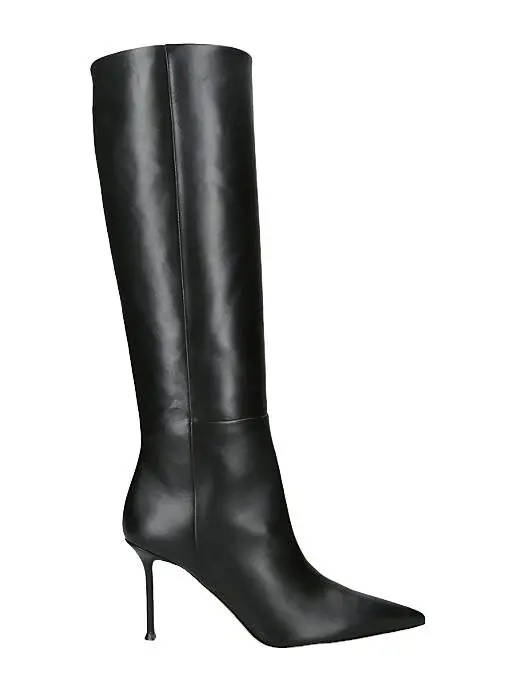 AQUAZZURA Harper 85 Leather Knee-high Stiletto Boots - Black