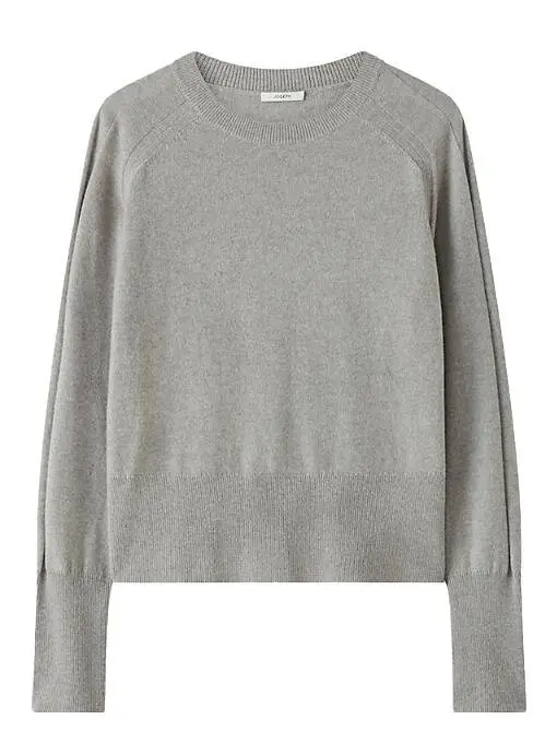 JOSEPH Melby Round-neck Cashmere Jumper - Cement