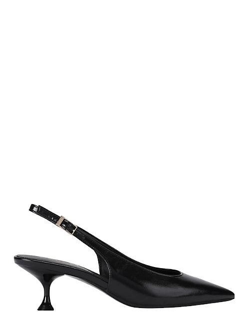 Carvela Elisia Leather Sling-back Courts With Kitten Heel - Black