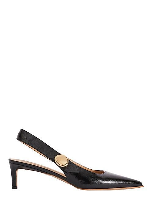 JOSEPH Cleo Patent Leather Slingback Courts - Black