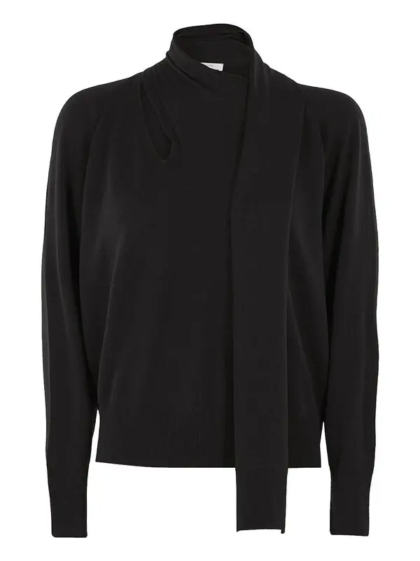 ZANONE Wool Blend Sweater With Knot Detailing - Black