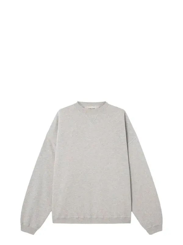 GOLDEN GOOSE Gray Melange Cotton Sweatshirt With Logo - Grey