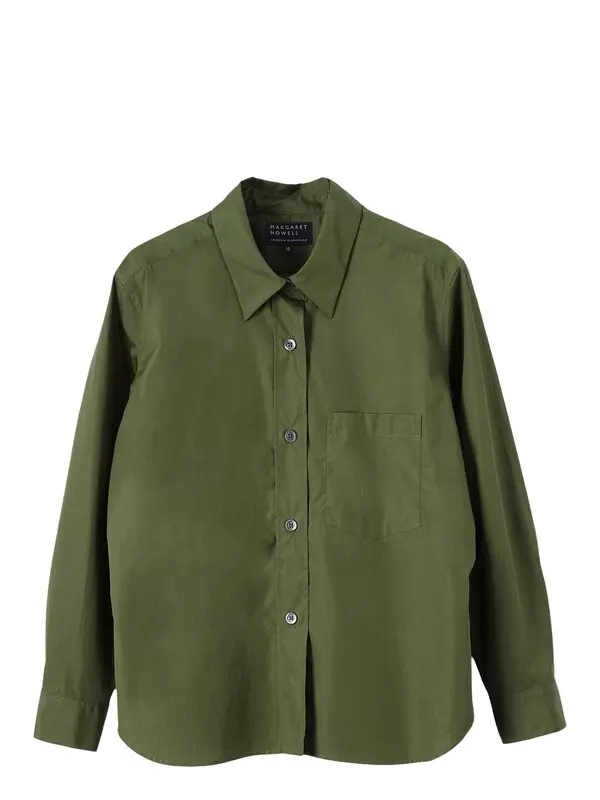 MARGARET HOWELL Classic Collared Shirt - Green