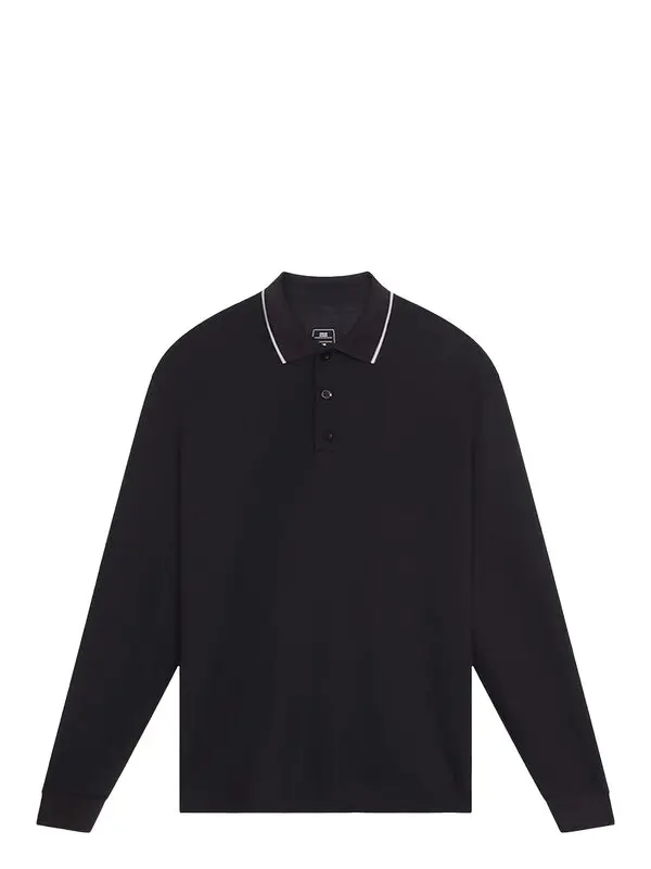 On Courtside Long-sleeve Polo - Black