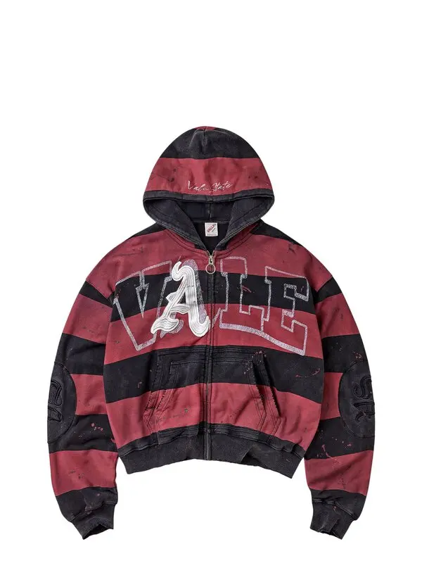 VALE FOREVER Zip Up Hoodie - Red