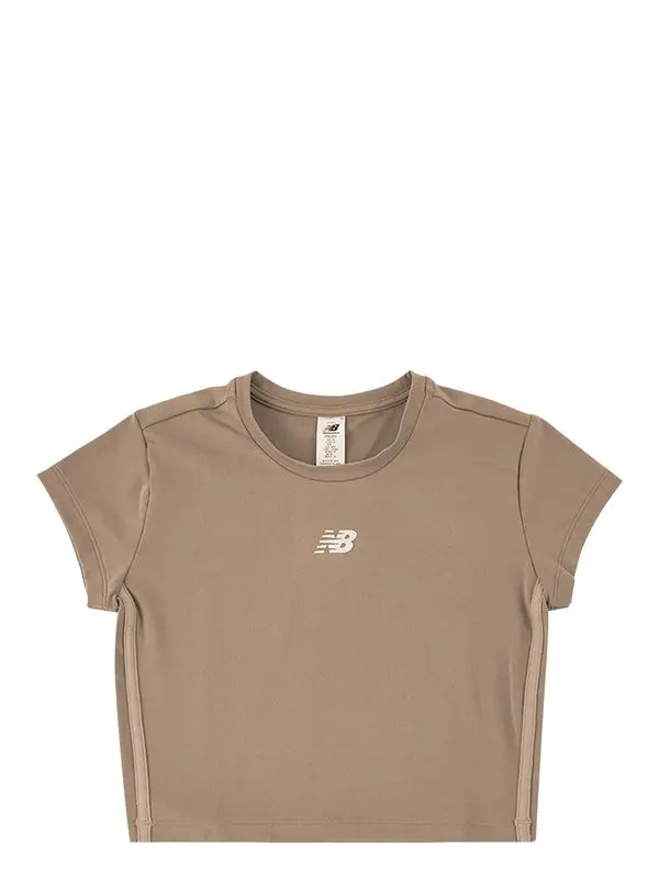 NEW BALANCE Harmony Fitted T-shirt 'dockside - Brown