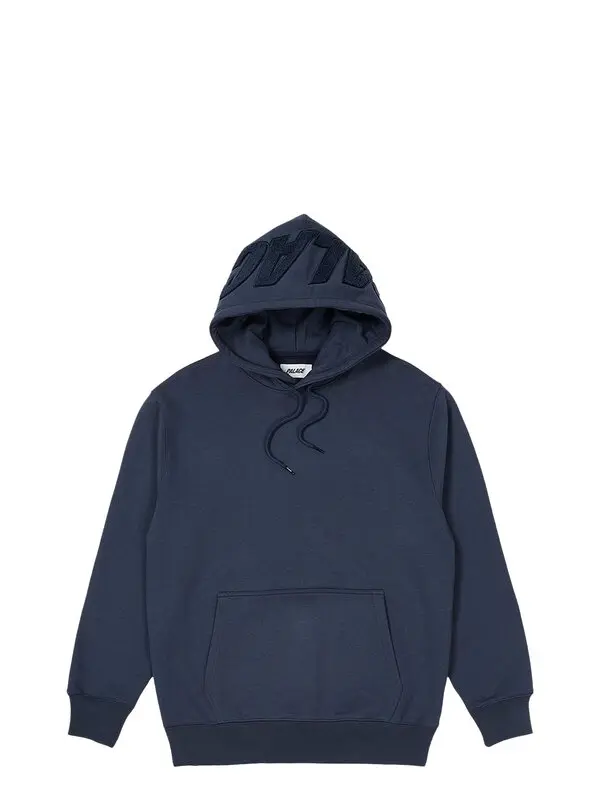 PALACE Spell Out Chenille Hooded Sweatshirt - Blue