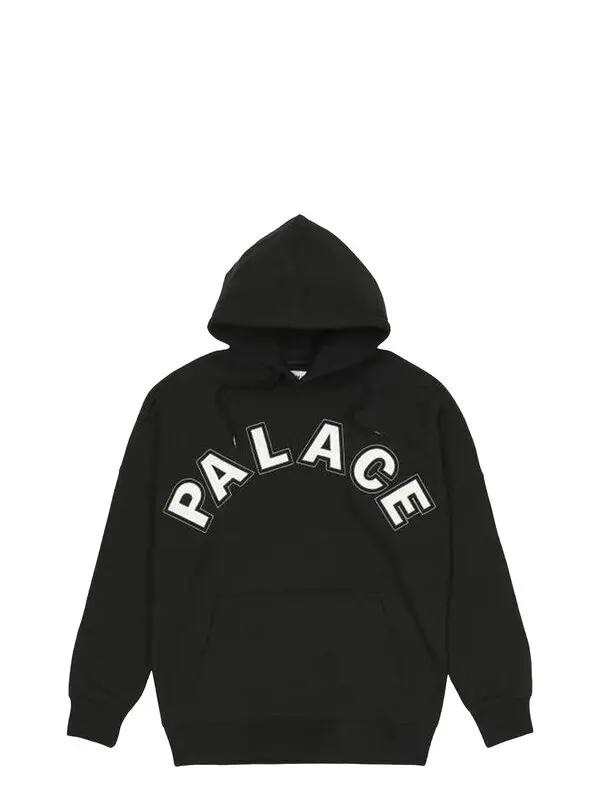 PALACE Cut Out Hooded Sweatshirt - Black