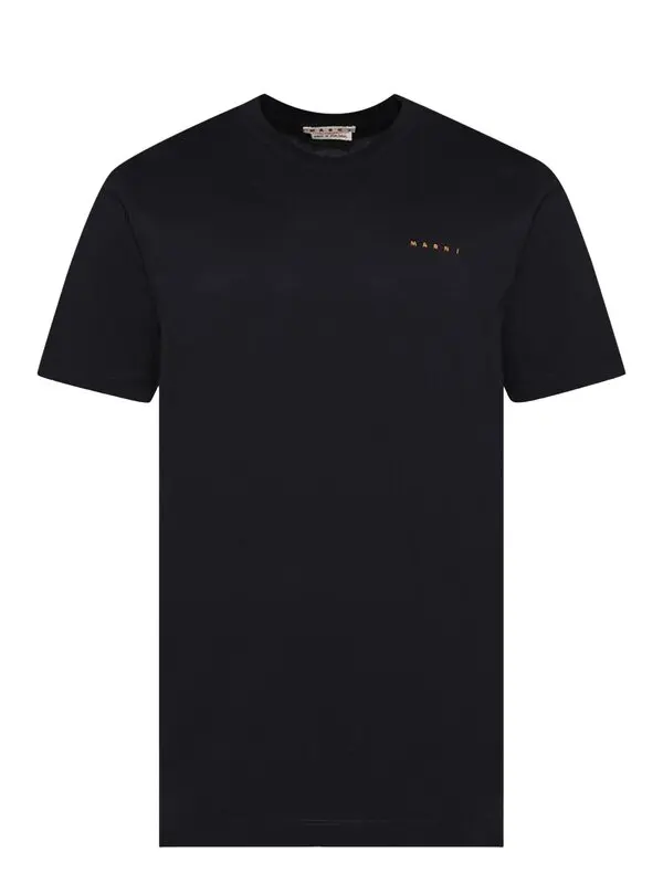 Marni T-shirt With Logo Detail - Blue