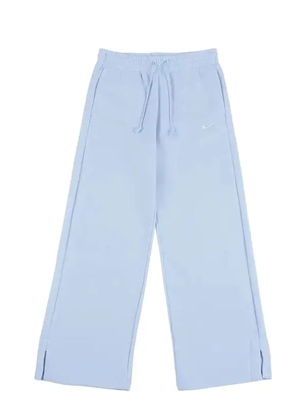 Nike Phoenix Fleece High-waisted Wide-leg Pants - Blue