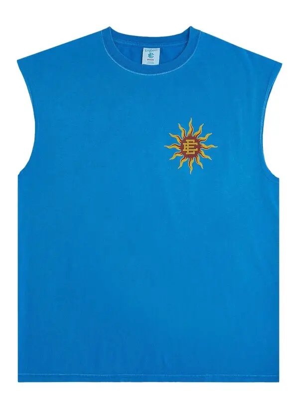 ERIC EMANUEL Ee Sun Cutoff Sleeveless Shirt - Blue