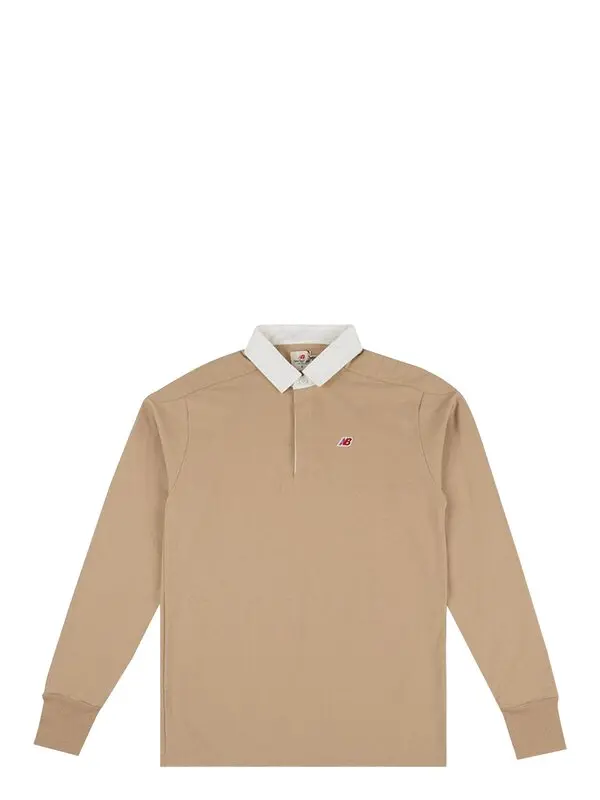NEW BALANCE Made In Usa Long-sleeve Polo 'incense - Tan