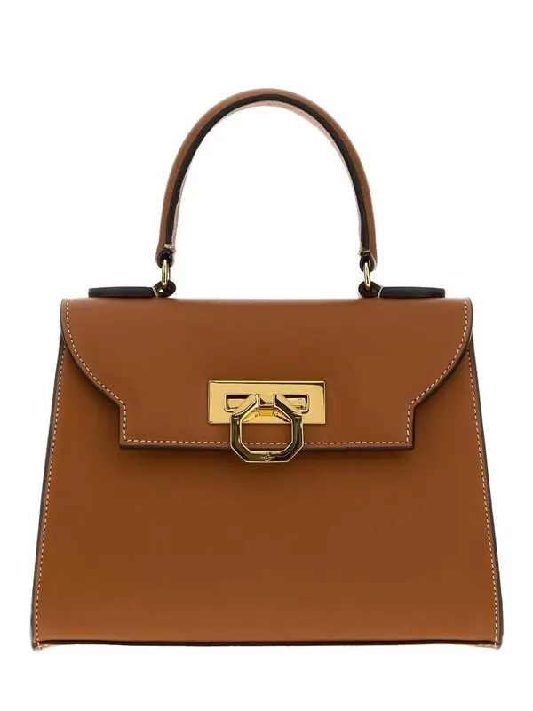 CARBOTTI Erika Mini Leather Handbag - Camel