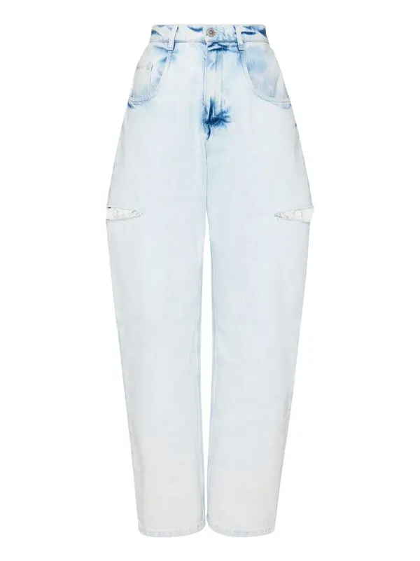 MAISON MARGIELA 100% Cotton Acid Wash Denim Jeans - Denim Blue