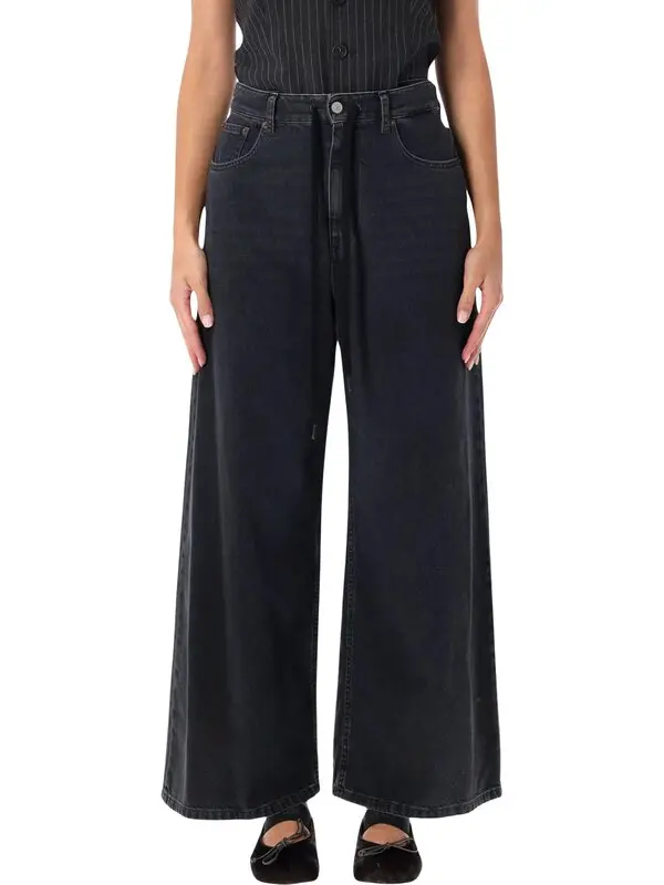 MAISON MARGIELA Wide-leg High-rise Jeans - Nero