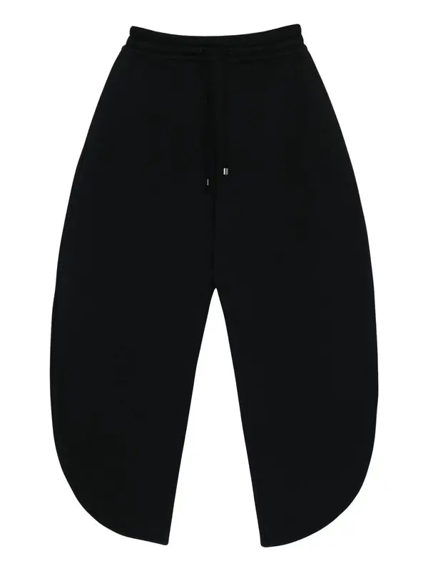 Alaïa Wide-leg Cotton Drawstring Pants - Black