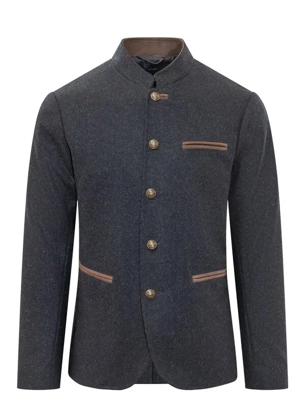 SCHNEIDERS Otto Jacket With Welt Pockets And Stand Collar - Blue