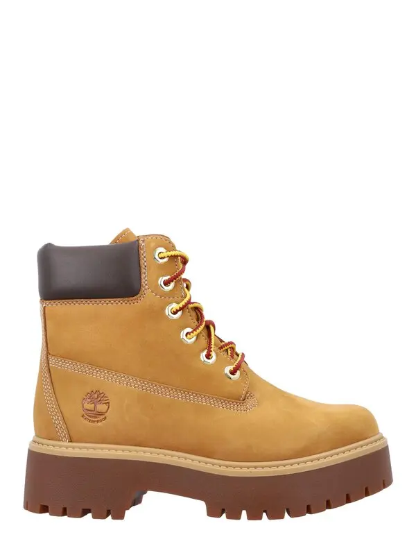 Timberland Waterproof Lace-up Platform Boots - Wheat