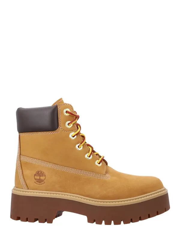 Timberland Waterproof Lace-up Platform Boots - Wheat